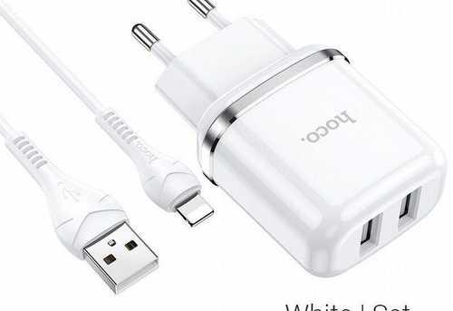 Зарядное устройство hoco N4 Aspiring 2*USB + Кабел