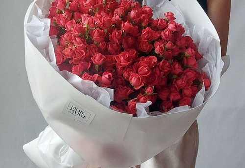 Розы кустовые букет цветов с доставкой