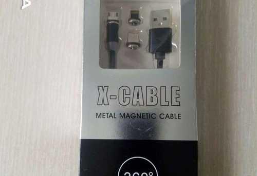 Универсальный кабель с 3 магнитными коннекторами