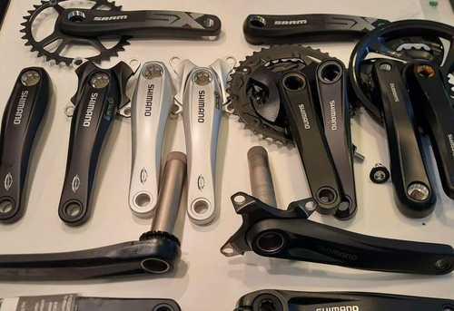 Шатуны, системы со звездами Shimano и Sram