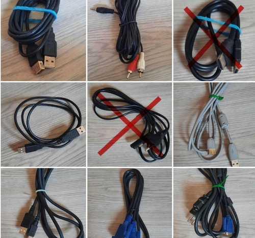 Кабель usb, vga