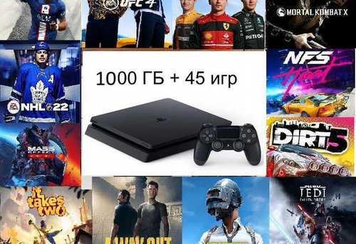 PlayStation 4 Slim 1000 гб FIFA UFC Mortal Kombat