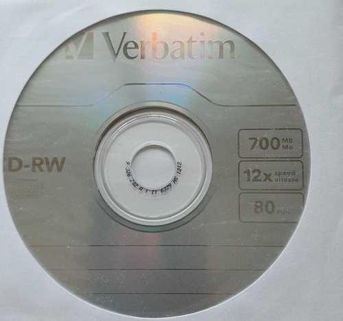 Болванки cd rw verbatim новые 6 шт