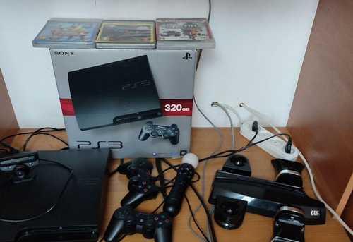 Sony PlayStation 3 Slim 320 Гб. С комплектом