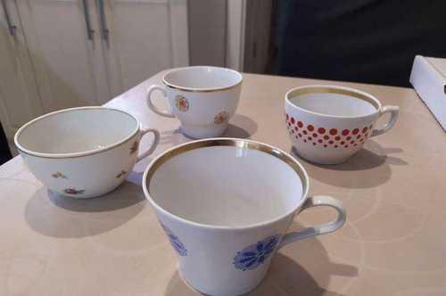 Чашки из разных чайных сервизов, СССР