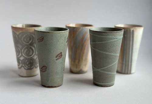 Набор стаканов керамика Мино Япония