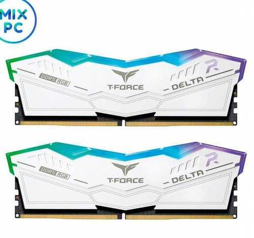 Оперативная память DDR5 32GB (2x16GB) 5600MHz Team Group T-Force Delta RGB White