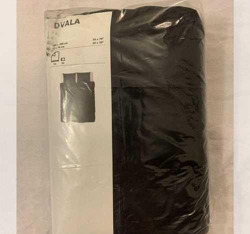 Комплект постельного белья IKEA dvala (черный)