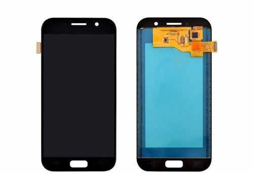 Дисплей Samsung SM-A520F черный (In-cell)
