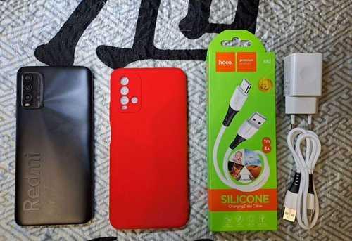Xiaomi Redmi 9T 4/128GB Black+ чехол Soft Touch