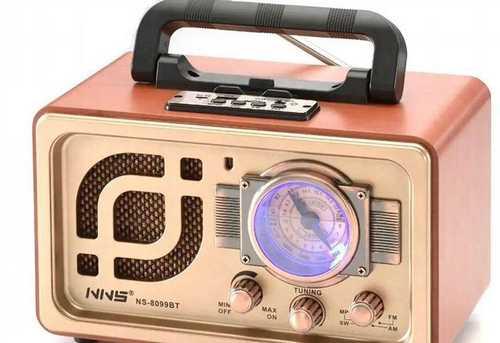 Портативная ретро FM колонка NS-8099BT