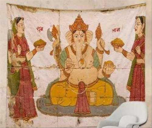 Индийское полотно Бог Ганеш, 320х180см