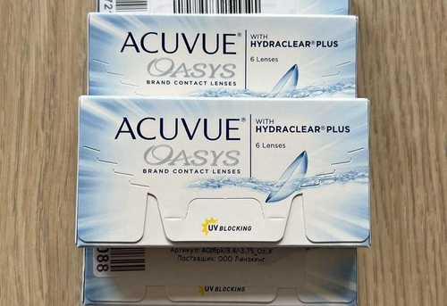 Линзы контактные acuvue oasys двухнедельные -3,75