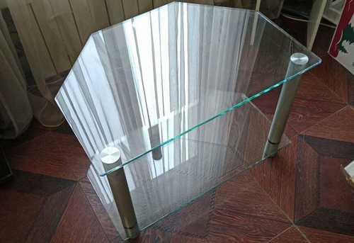 Журнальный столик (можно под тв) стеклянный