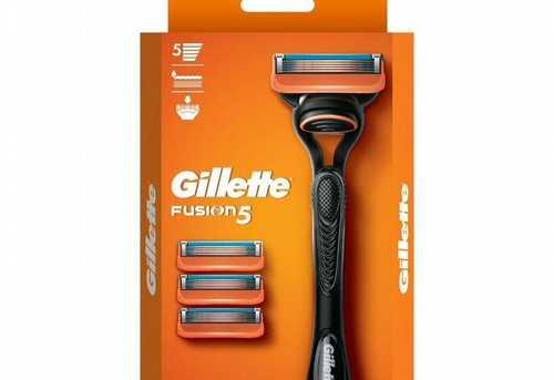 Gillette Fusion 5 бритва и 4 кассеты