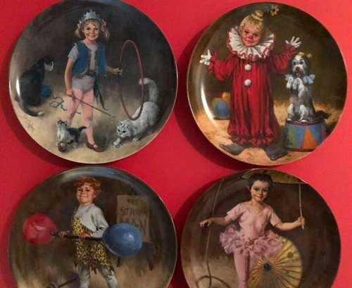 Декоративные фарфоровые тарелки «Детский цирк»