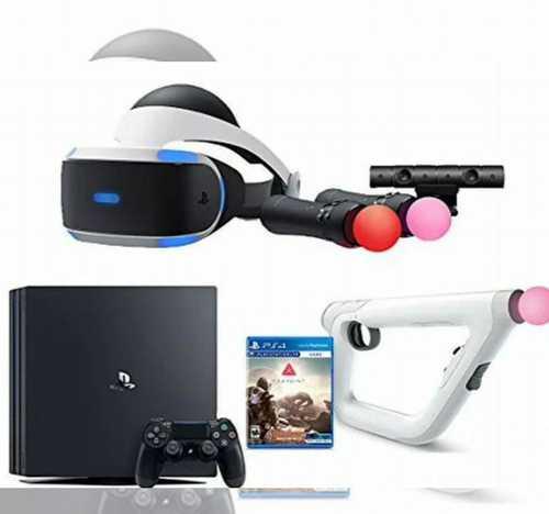 Sony playstation 4 pro+hen 11+vr+aim controller