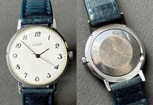 Луч - экспортные тонкие мужские наручные часы СССР