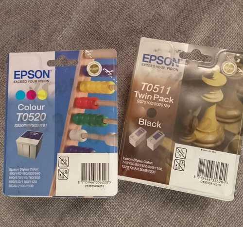 Картриджи Epson T0511, T0520 оригинал