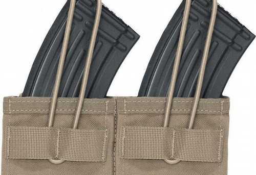 Warrior Double Open Mag Pouch AK47/74 Coyote