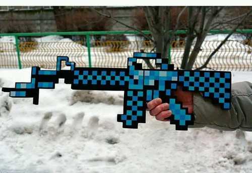 Детский автомат пиксельный алмазный Minecraft