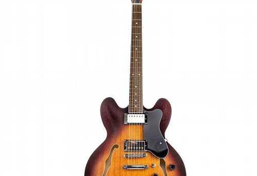 Полуакустическая гитара Eart E-335 Brown Sunburst