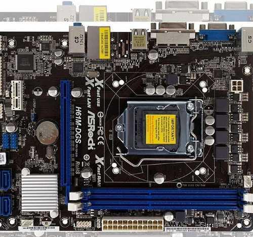 Материнская плата asrock h61m-dgs