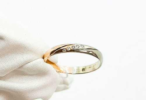 Золотое обручальное кольцо с брилл. 17 р (13800)