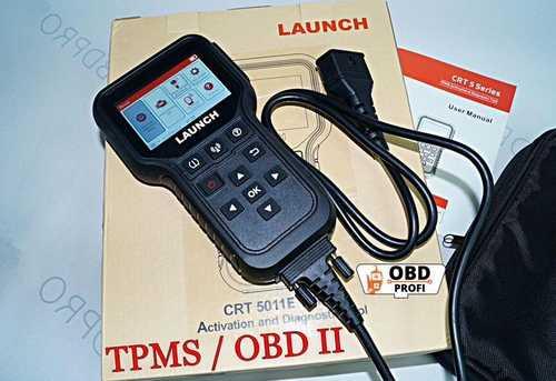 Launch tpms CRT 5011 E + OBD2 сканер 315 / 433 мгц