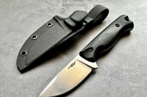 Нож N.C. Custom Fang, Satin Blade, Black Handle