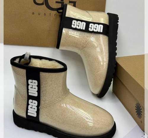 Угги силиконовые UGG Classic Mini Clear “Beige”