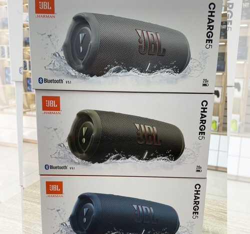 Новый Портативная колонка JBL Charge 5, синий