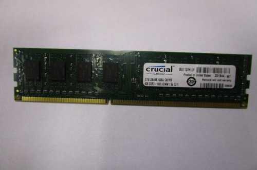 Оперативная память 4Gb Crucial 1600Mhz CT51264BA16