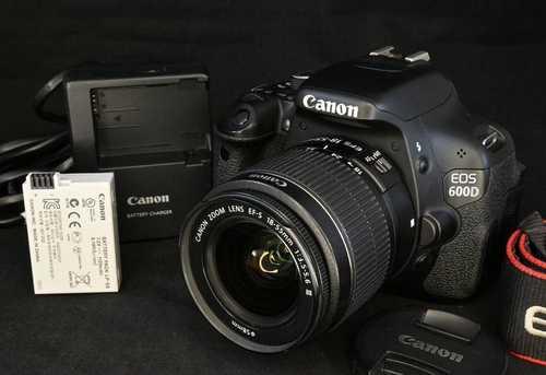 Canon EOS 600D kit 18-55 III пробег 9700