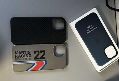 Чехлы на iPhone 12 про мах Porsche и карбоновый
