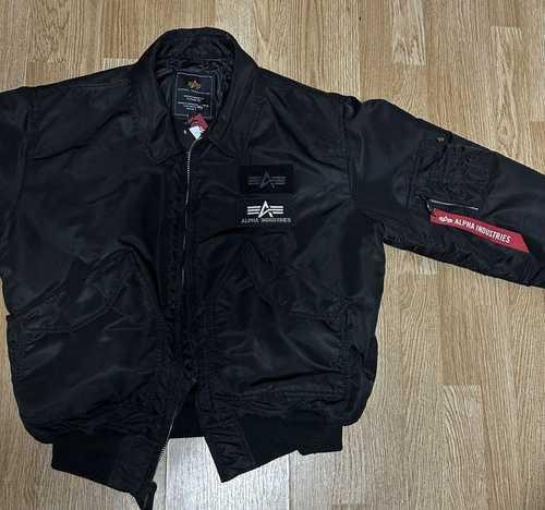 Бомбер alpha industries cwu 45 черная XL