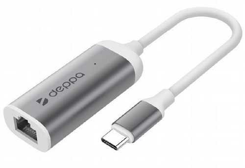 Адаптер Deppa USB Type C ) Gigabit Ethernet, Graph