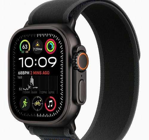 Смарт-часы Apple Watch Ultra 2 (2024), 49, Black Titanium, Trail Loop, Black (M/L)