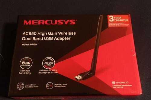 Wifi адаптер usb mercusys ac650
