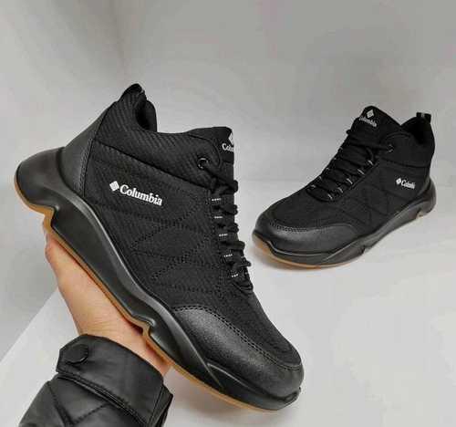 Ботинки зимние columbia с мехом черные 41-45