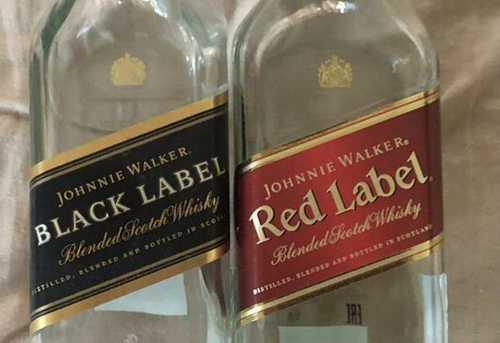 Бутылки из-под виски Black (Red) label