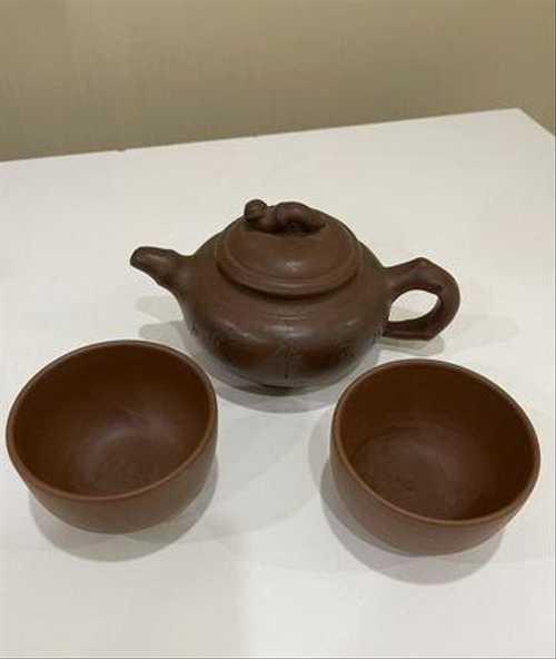 Глиняный заварочный чайник ming jun