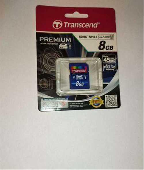 Карта памяти 8GB Transcend sdhc Class 10