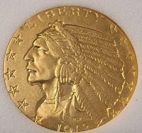 Монета США. 5 долларов 1913 года. Indian Head