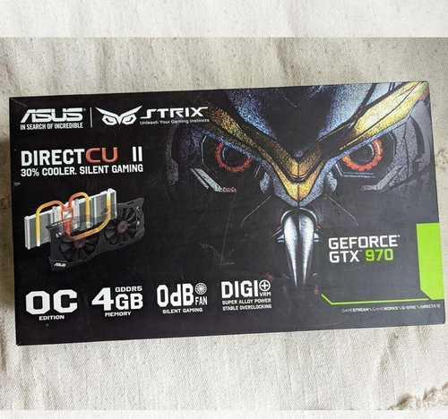 Видеокарта Asus GeForce GTX 970 Strix OC 4096MB