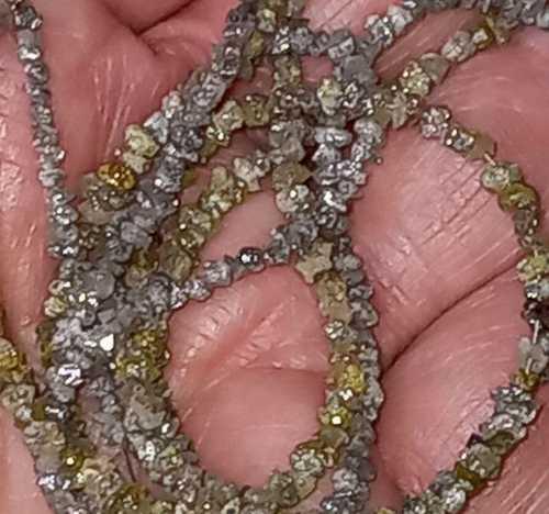 Алмазы самородки бусины 2 - 3 мм AAA 16.40 ct
