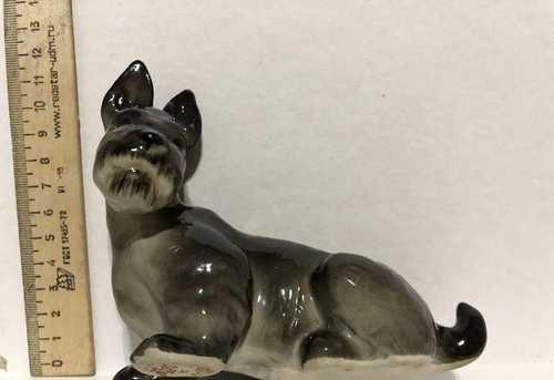Статуэтка фарфоровая Собака Собачка скотчтерьер фа