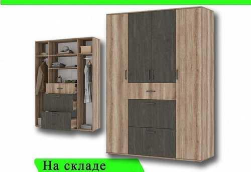 Шкаф Нельсон 4х створчатый с ящиками