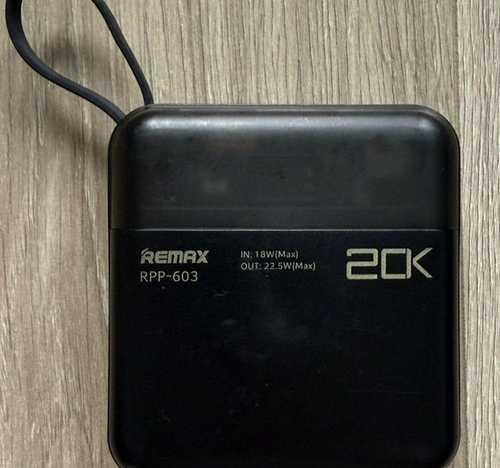 Внешний аккумулятор Remax RPP-603 20000mAh, черный