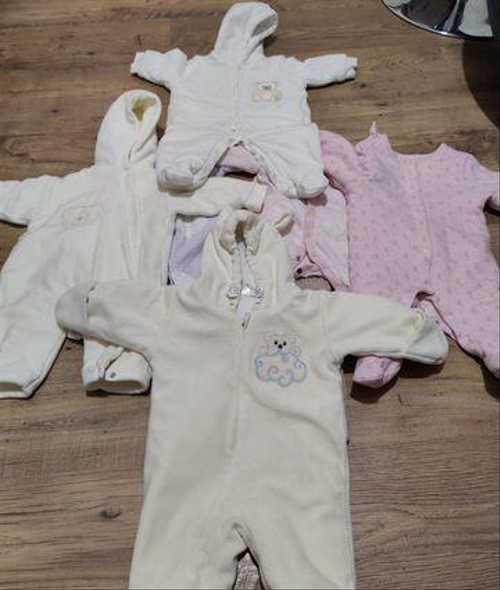 Комбинезоны поддева mothercare, Gap и др пакетом